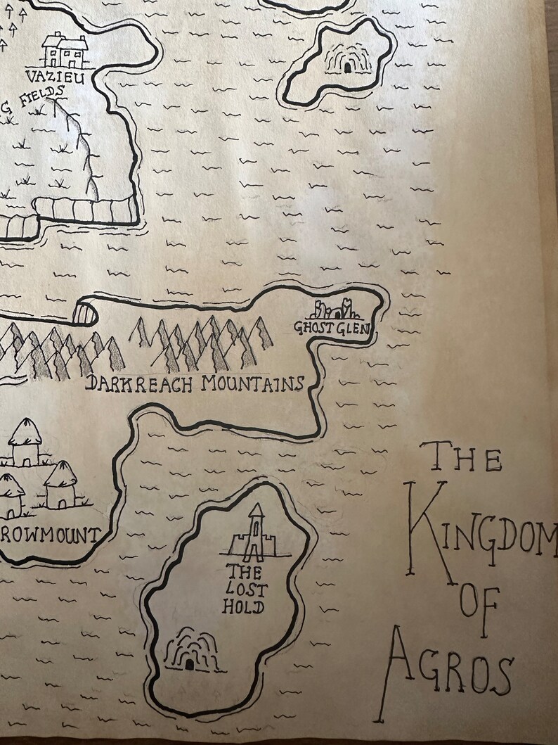 Dungeons and Dragons Hand Drawn Campaign Map - Etsy