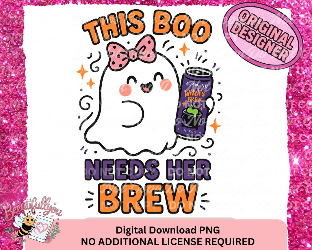 This Boo Needs Her Brew PNG | Cute Ghost Alani Nu Witch’s Brew Energy ...