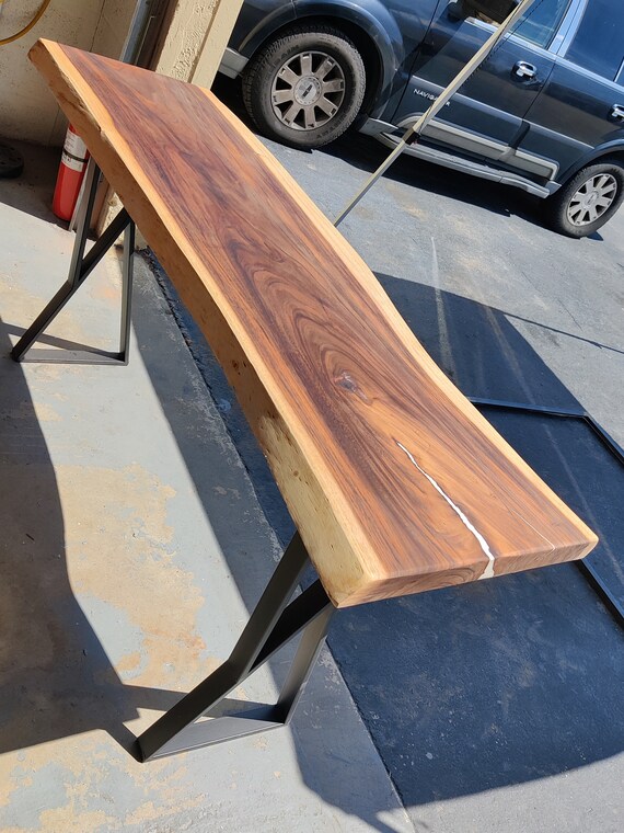 Rustic Monkey Pod Epoxy Table - Etsy