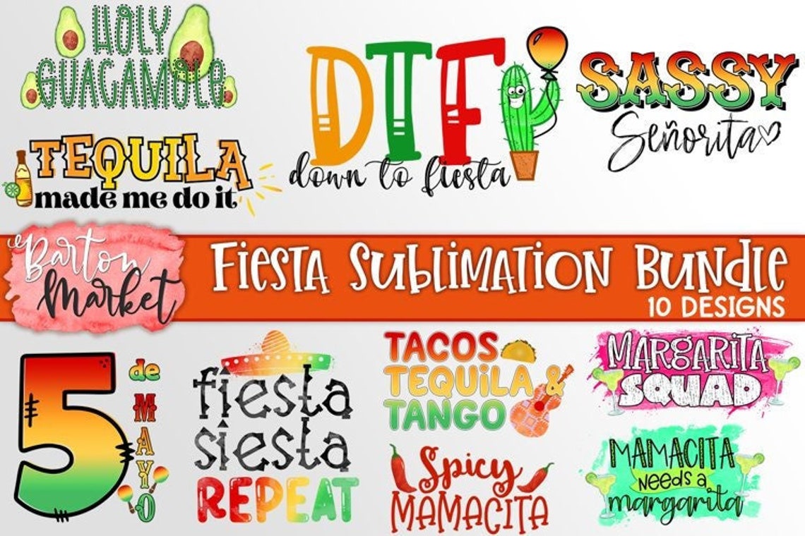 Fiesta Bundle for Sublimation Digital Download - Etsy