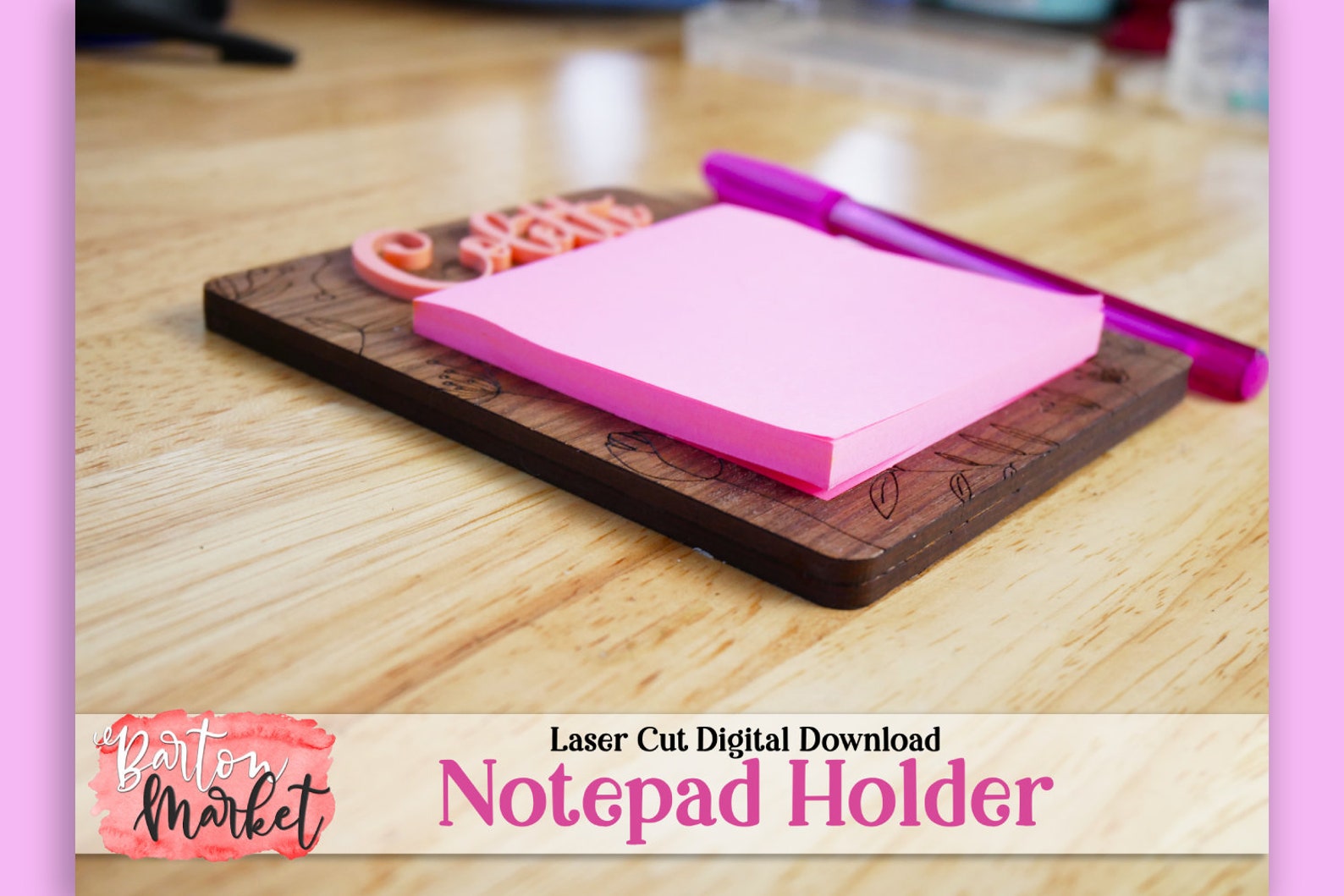 Floral Spring Notepad Holder for Laser Cutting DIGITAL - Etsy