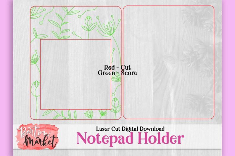 Floral Spring Notepad Holder for Laser Cutting DIGITAL - Etsy