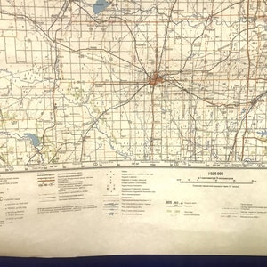 Unframed Reproduction Soviet Military Map of Central United States - Etsy