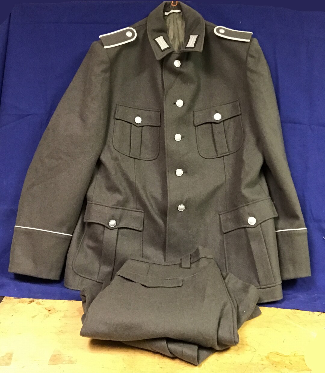 1980s XL Size East German Uniform Jacket / Pants Set, Motorized ...