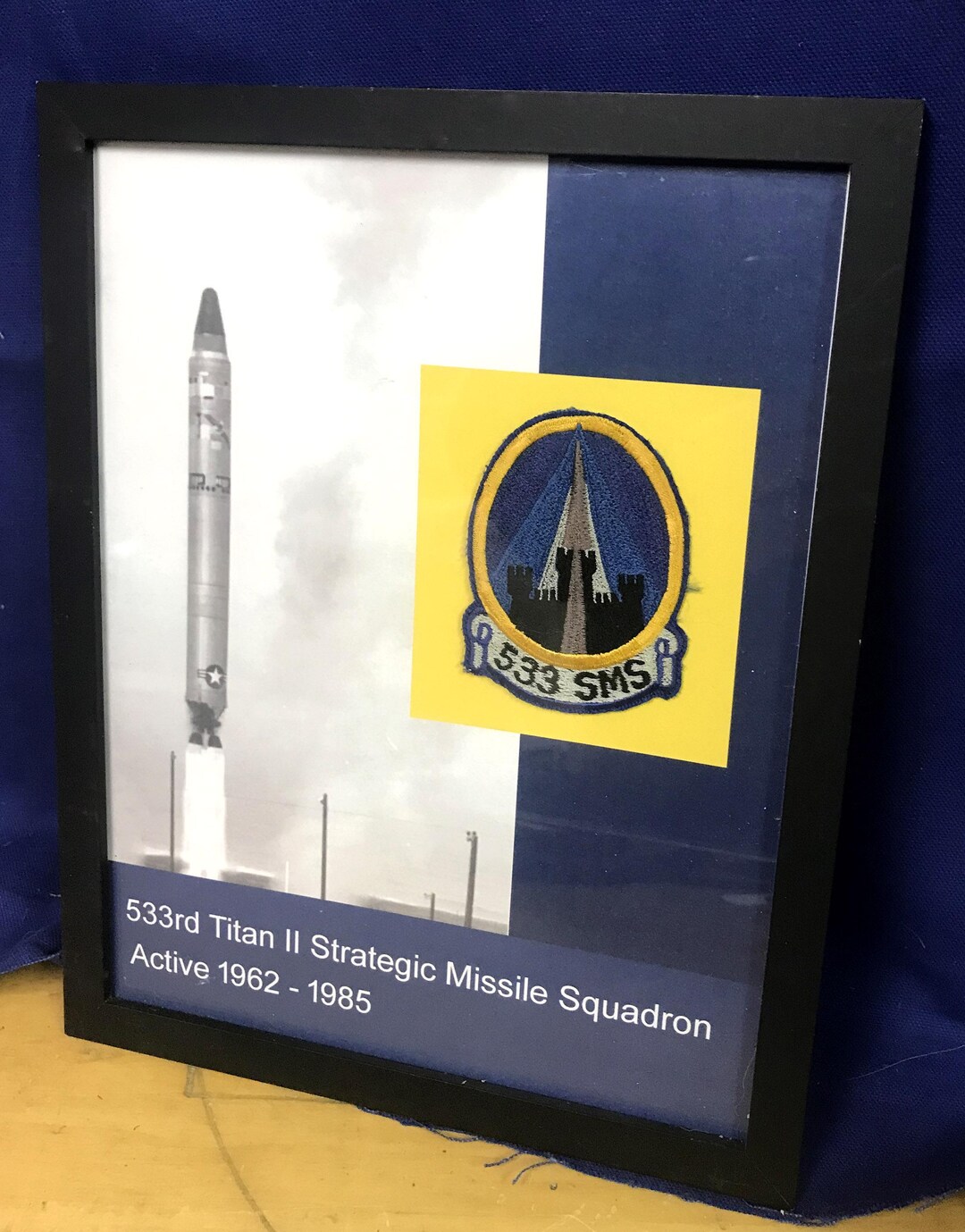 Framed 533rd Strategic Missile Squadron Display With Original Patch ...