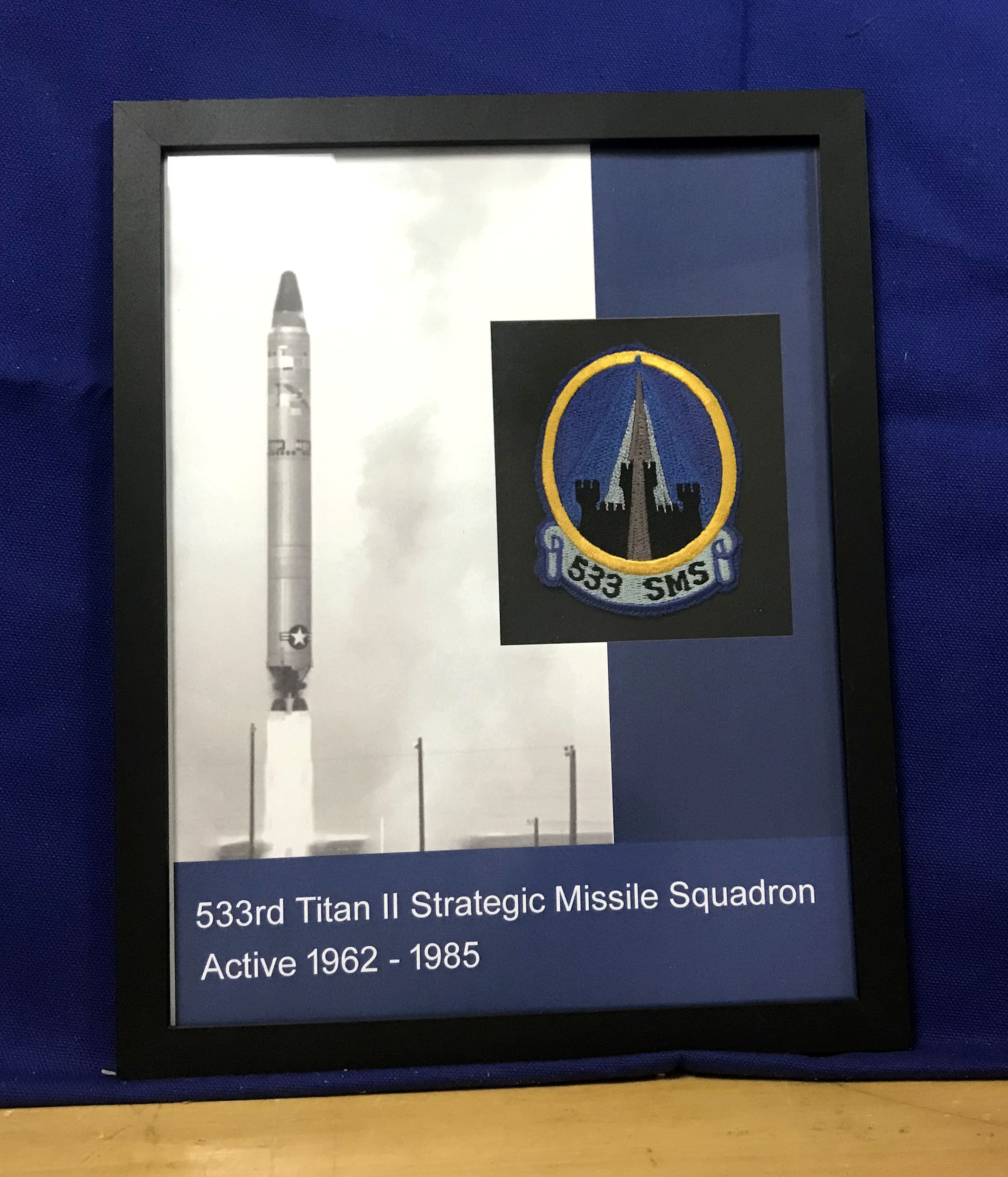 Framed 533rd Strategic Missile Squadron Display With Original Patch ...