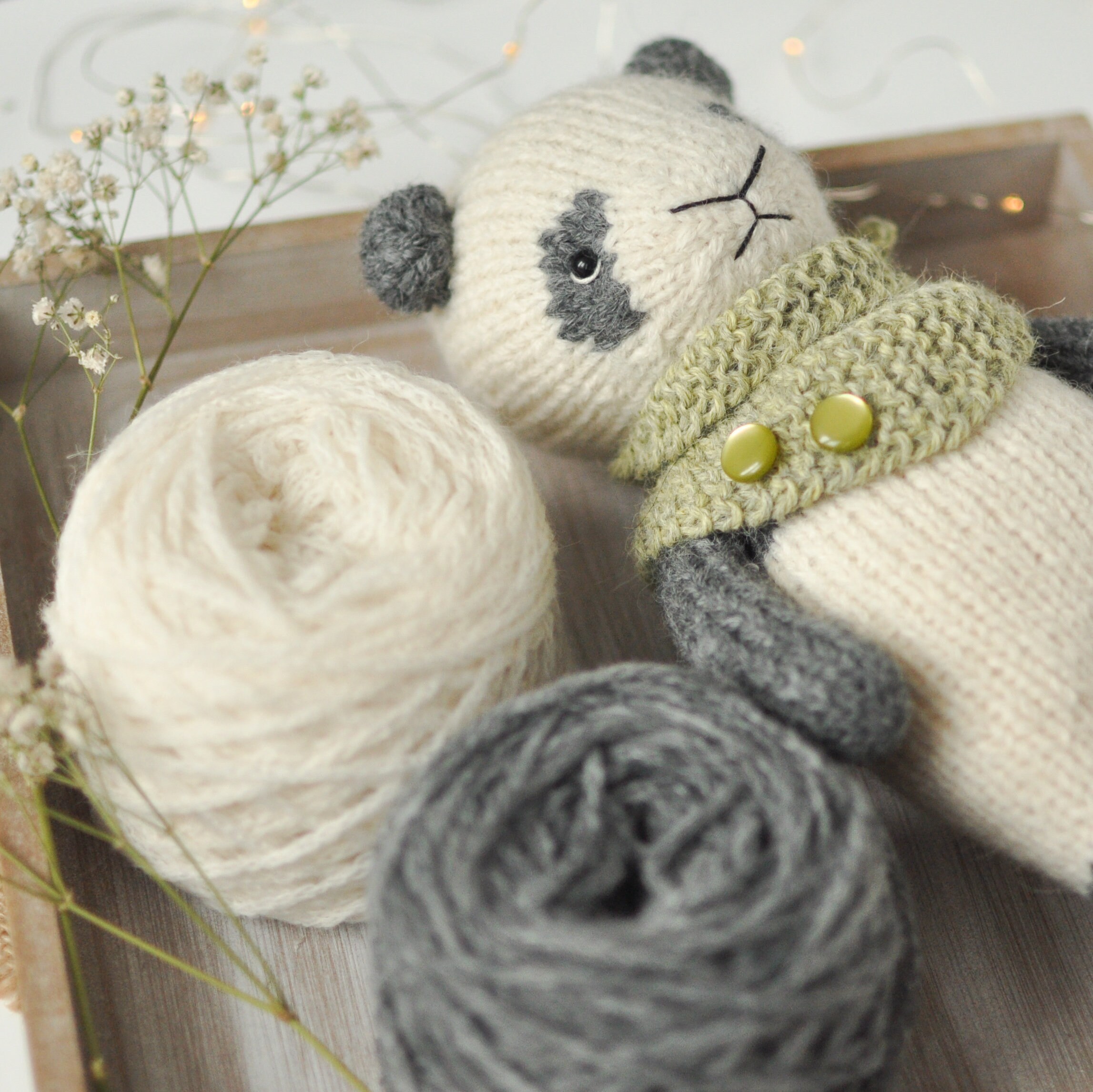 Panda Bear Knitting Pattern Cute Handmade Panda Toy - Etsy Australia