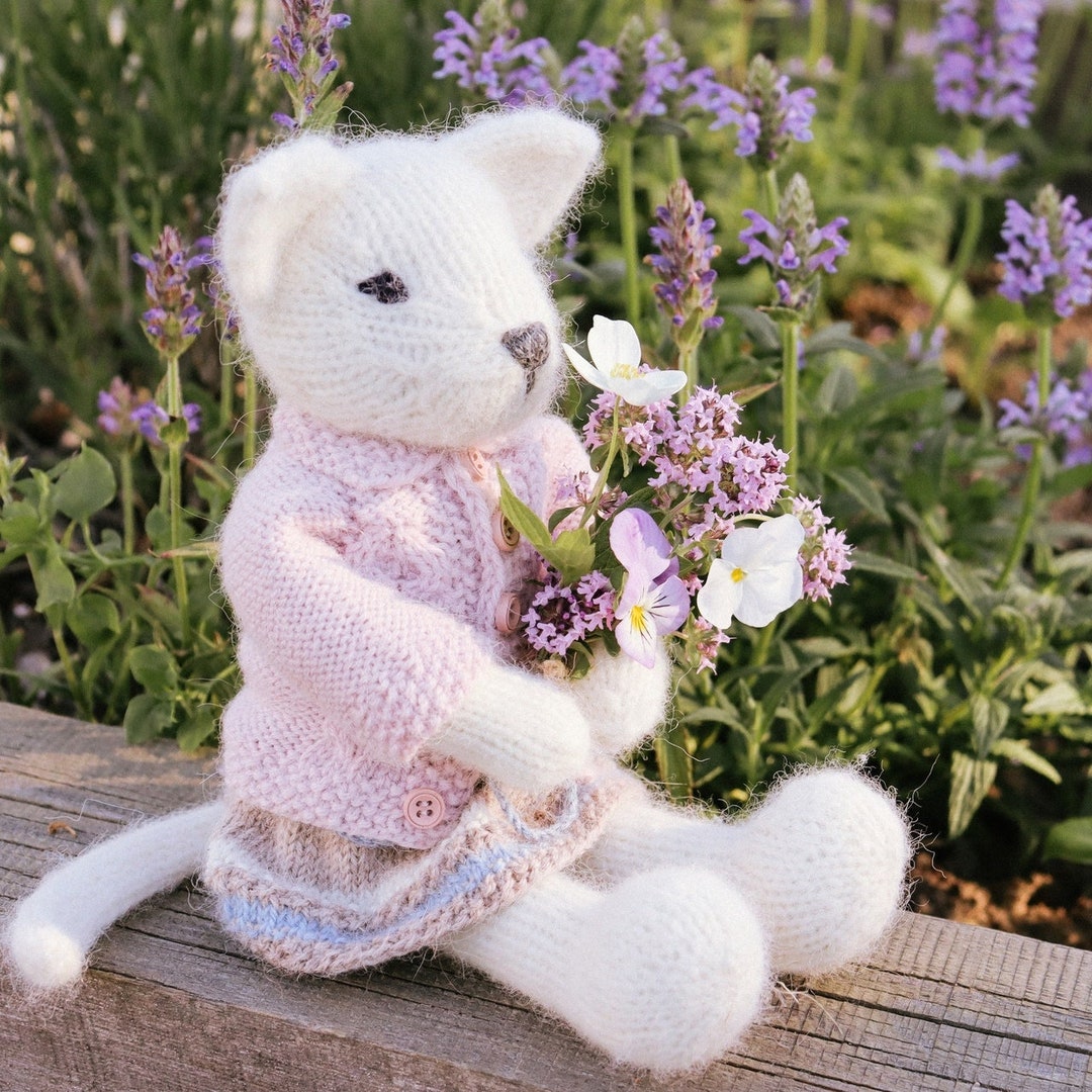 Knitting Pattern for Kitty Doll With Cute Outfit. Knit Cat PDF Pattern ...