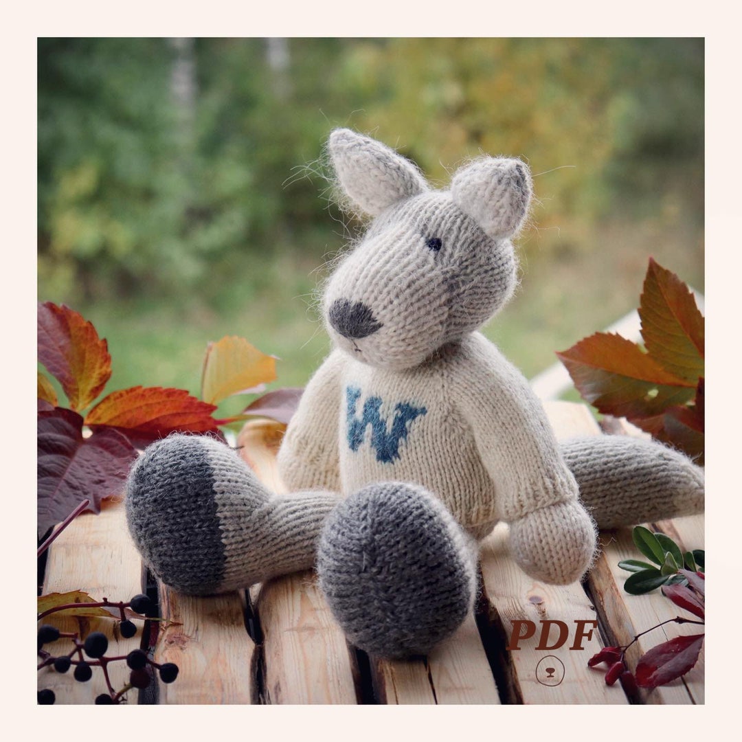 Knitting Pattern for Gray Wolf With Two Cute Sweaters. - Etsy