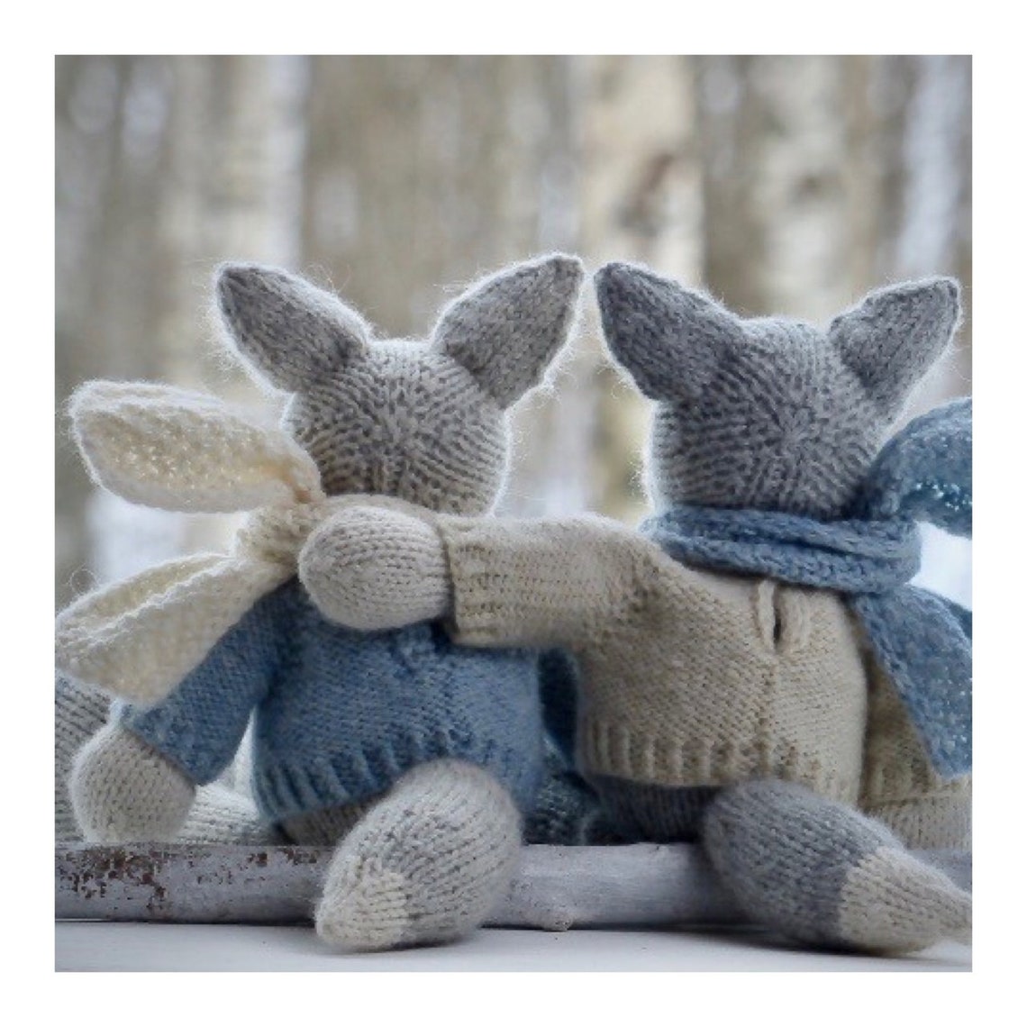 Knitting Pattern for Gray Wolf With Two Cute Sweaters. - Etsy