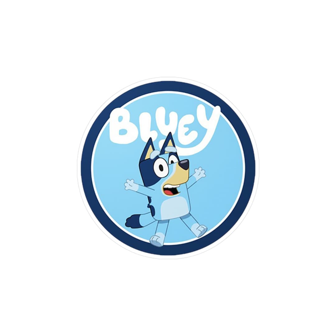 Bluey Circle Vinyl Die-cut Stickers - Etsy UK