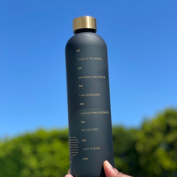 Motivational Water Bottle With Time Marker - Etsy