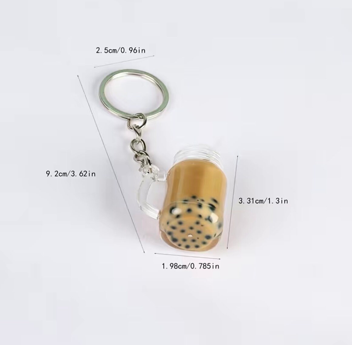 Cute Milk Tea Cup Keychain, Mini Novelty Food Pendant, Funny Bag ...