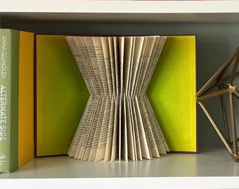 Book Page Vase/upcycled Book Art/bookshelf Art/ 3D Book Art / Book ...