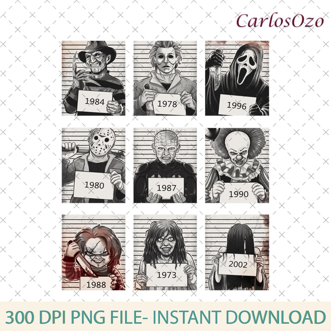 Halloween Creepy Legend Serial Killers PNG, Horror Characters Png ...