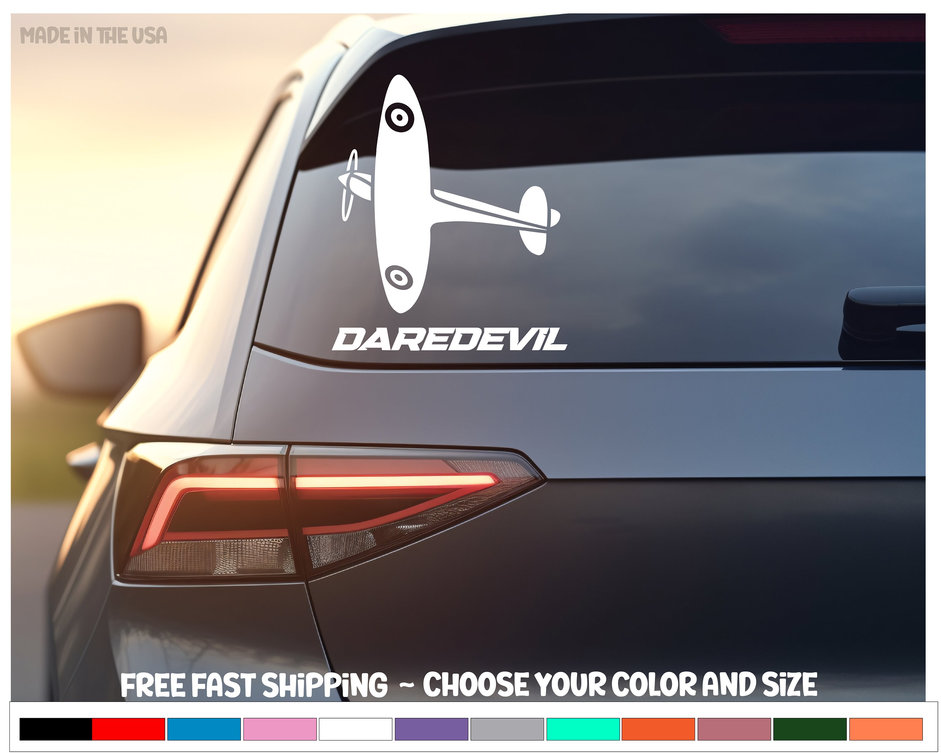 Daredevil Pilot Decal Airplane Decal daredevil Gift for Pilot ...