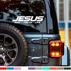Jesus Way Truth Life Christian Decal Christian Decal - Etsy