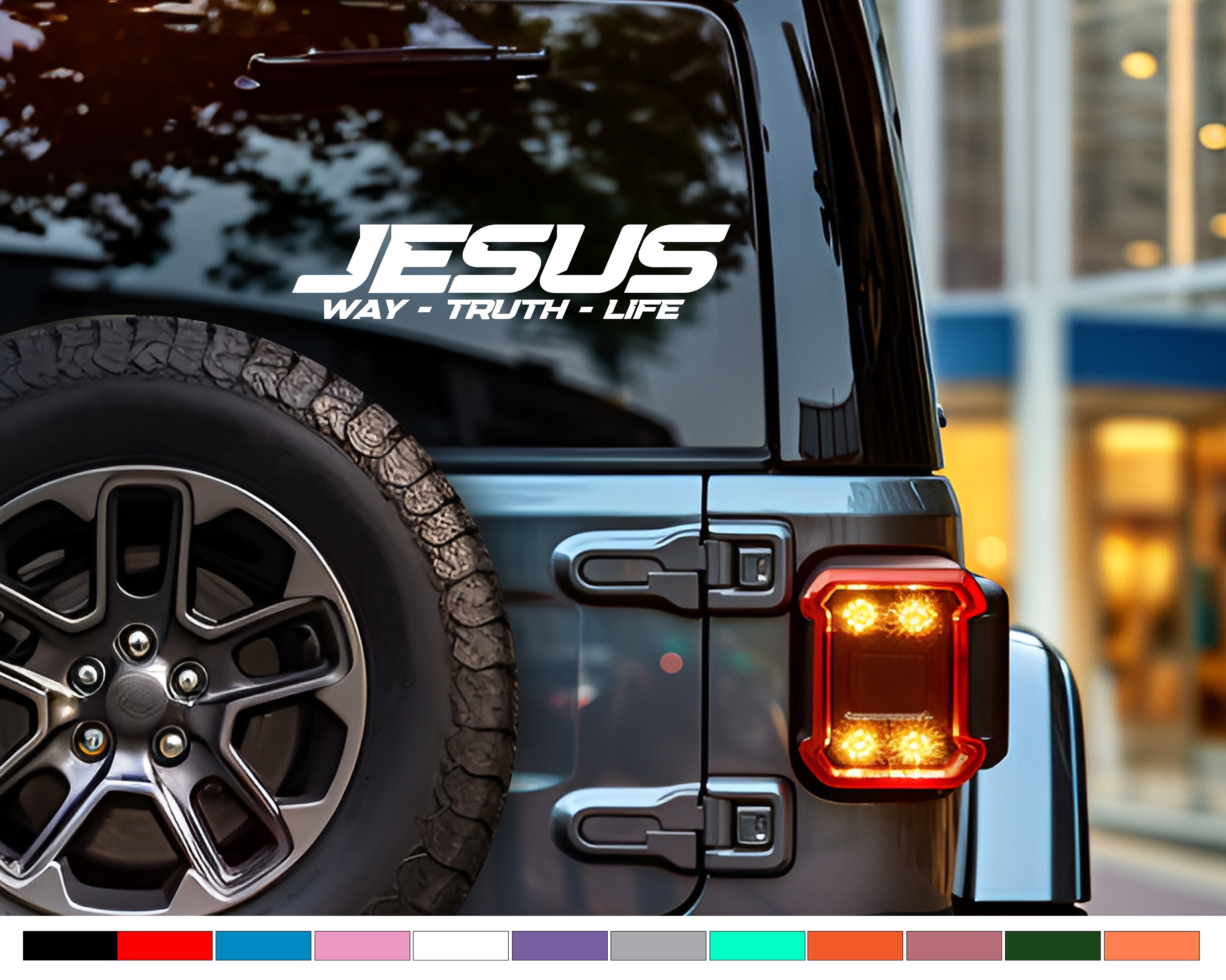 Jesus Way Truth Life Christian Decal Christian Decal - Etsy
