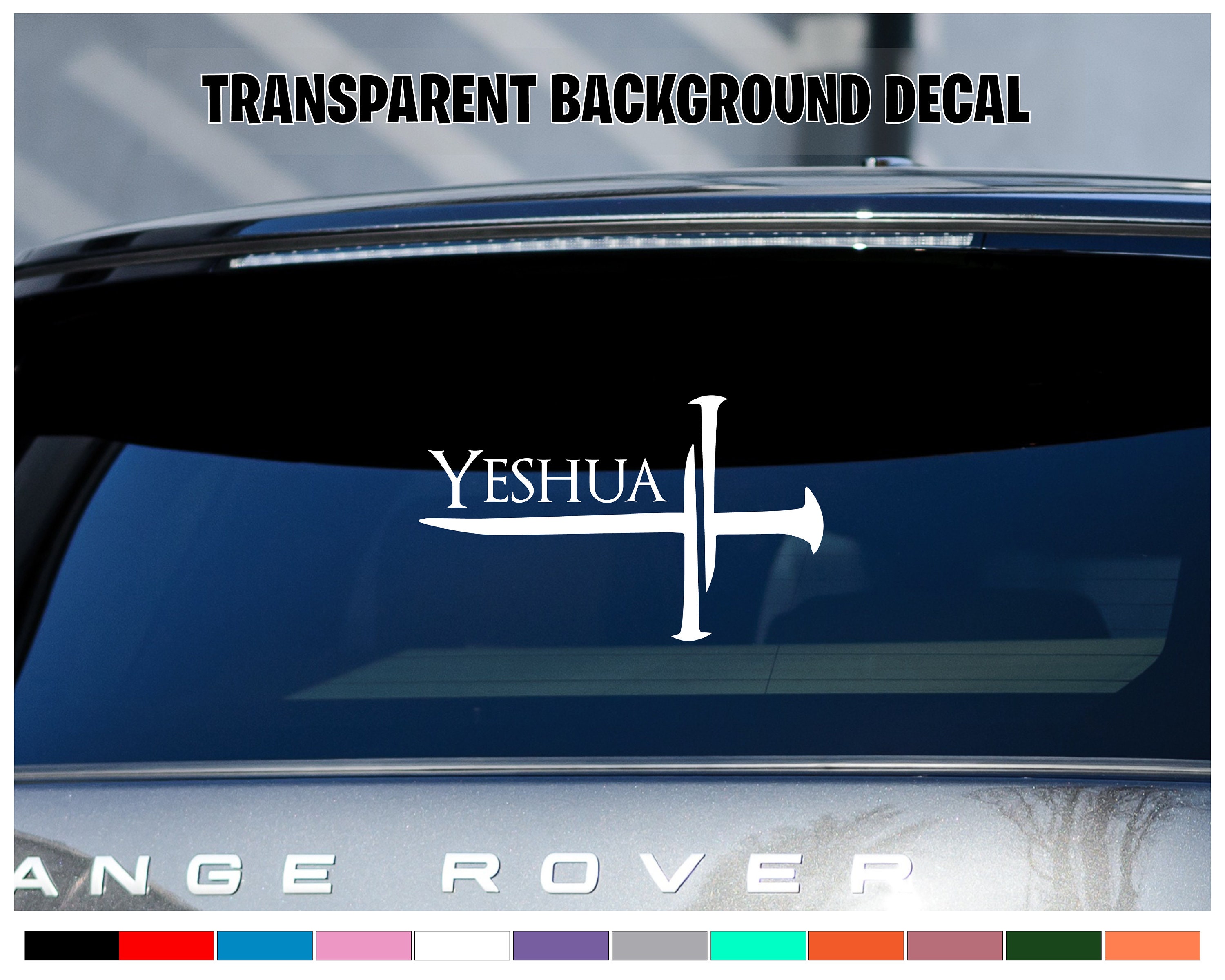 Yeshua Cross of Nails Christian Decal Christian Decal Yeshua Decal ...