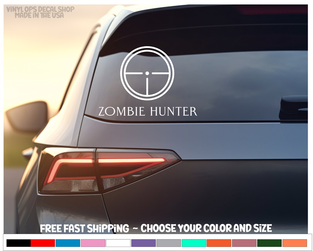 Zombie Decal Zombie Hunter Zombie Sticker Zombie Gift - Etsy