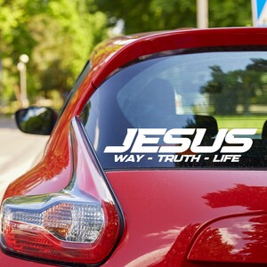 Jesus Way Truth Life Christian Decal Christian Decal - Etsy
