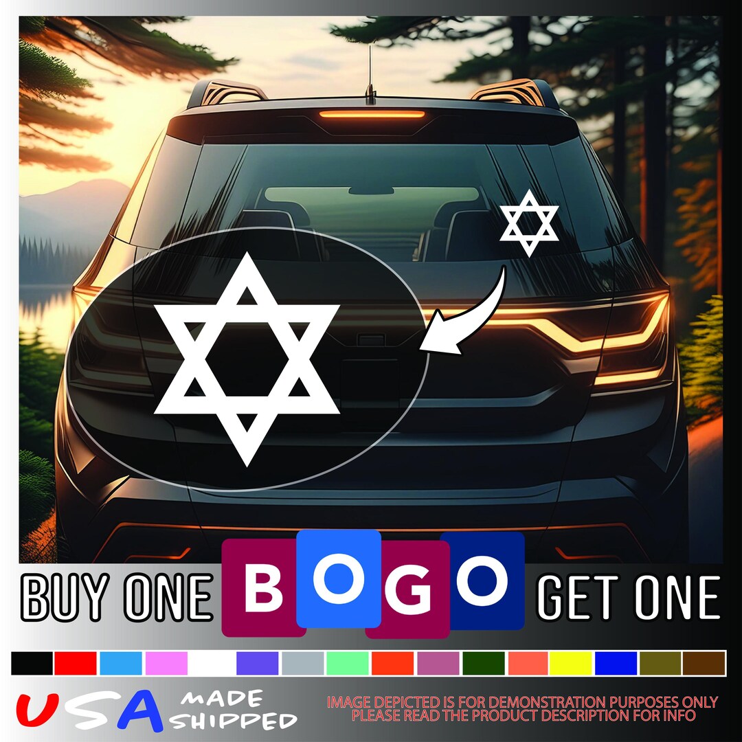 Star of David Decal: Israel Pride Vinyl Sticker - Etsy