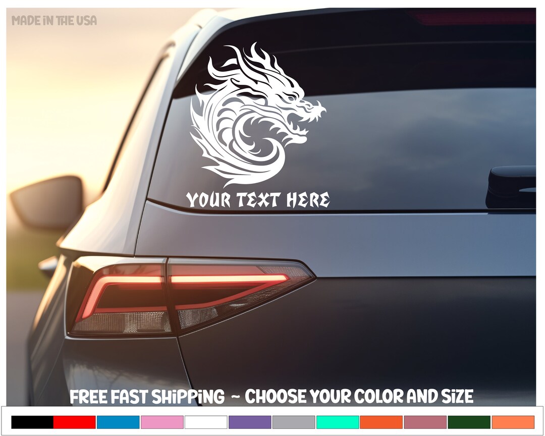 Custom Dragon Decal Dragon Sticker Dragon Decal Dragon Car Decal Dragon ...