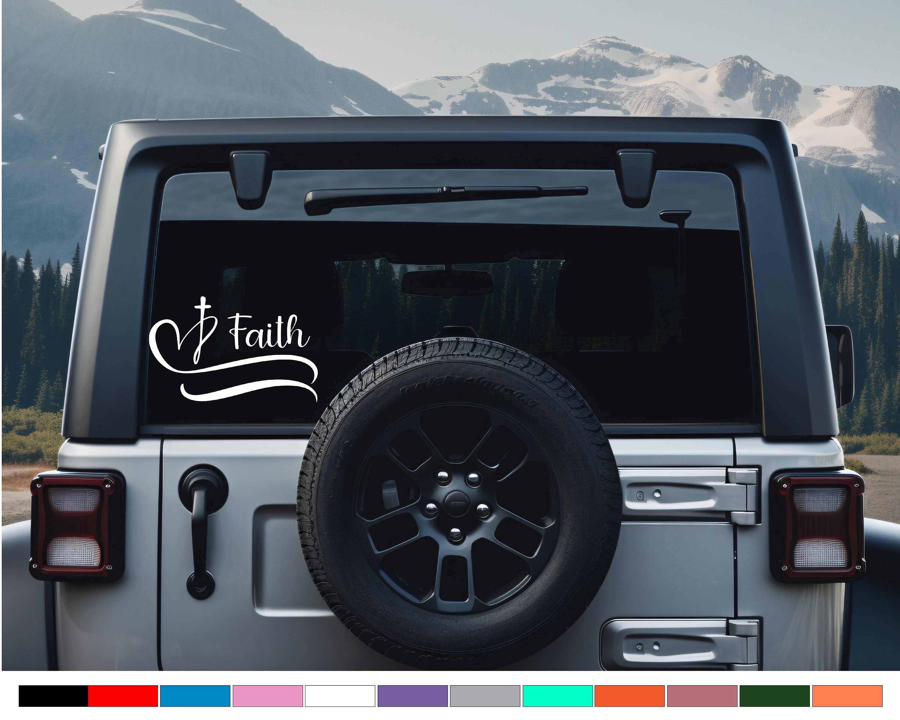 Faith Heart Cross Christian Decal Christian Decal Faith - Etsy