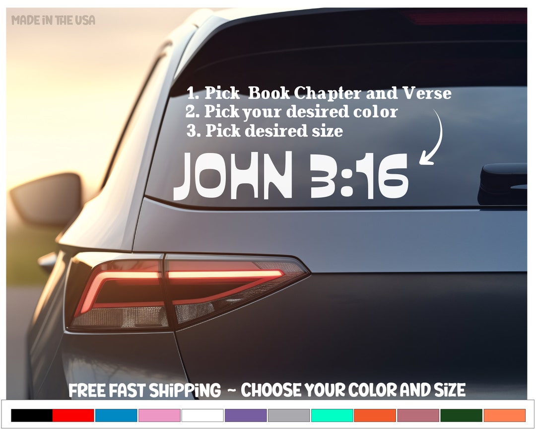 Custom Bible Verse Decal Customize Bible Verse Decal Scripture Decal ...