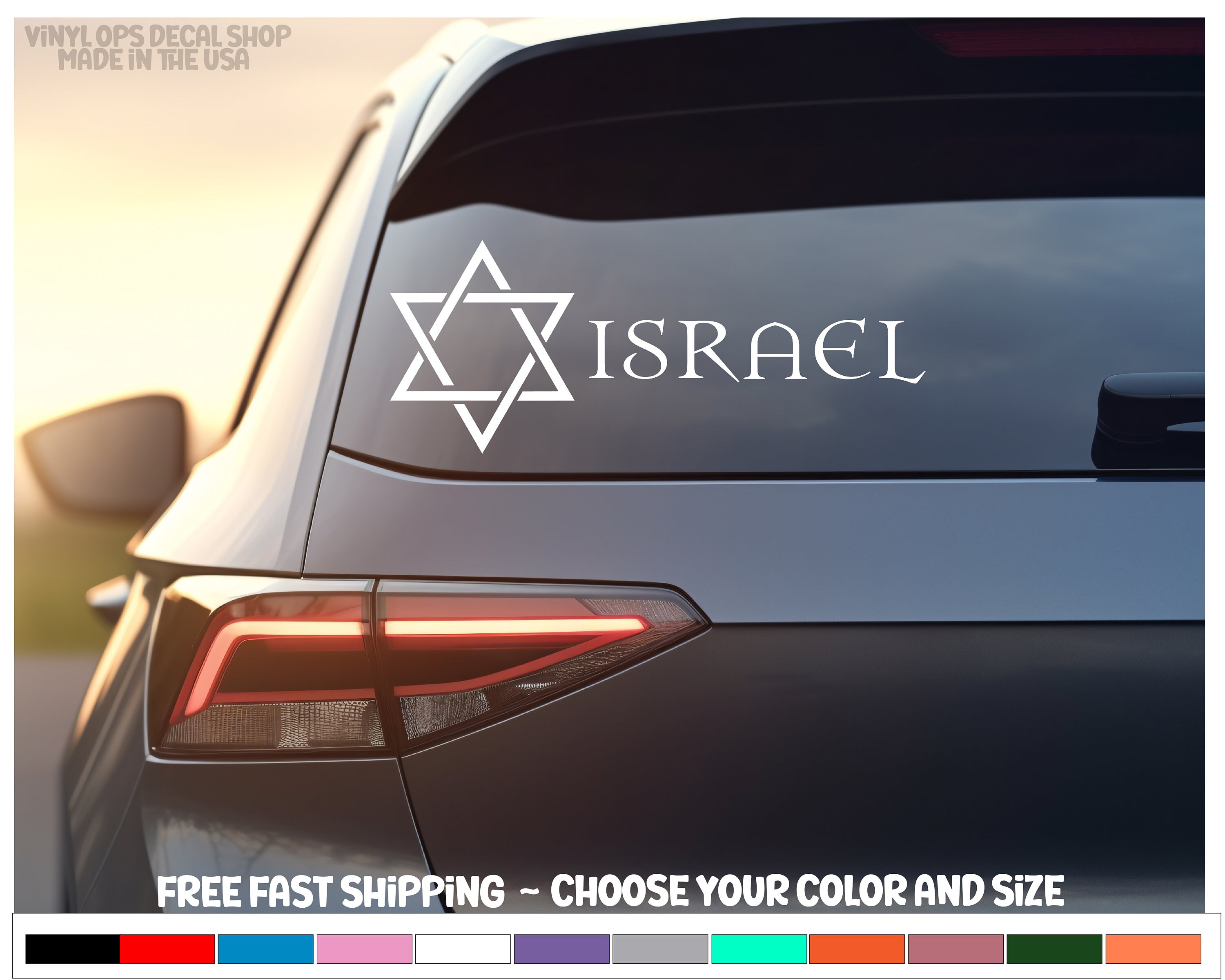 Israel Decal Stand With Israel Star of David Israel Car Decal Israel ...