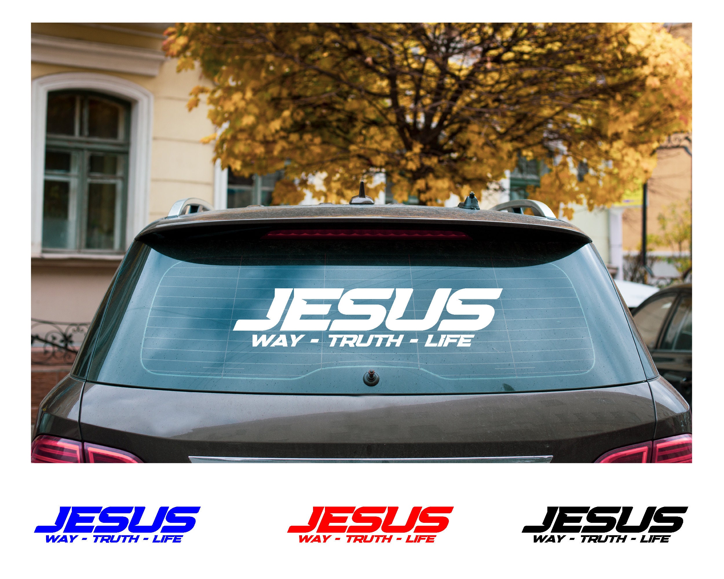 Christian Decal Jesus Way Truth Life Jesus Decal Christian Gift Jesus ...