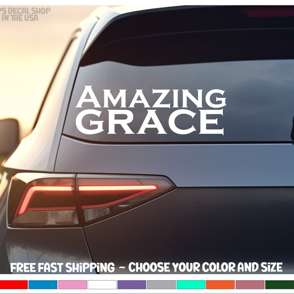 Amazing Grace Decal - Etsy