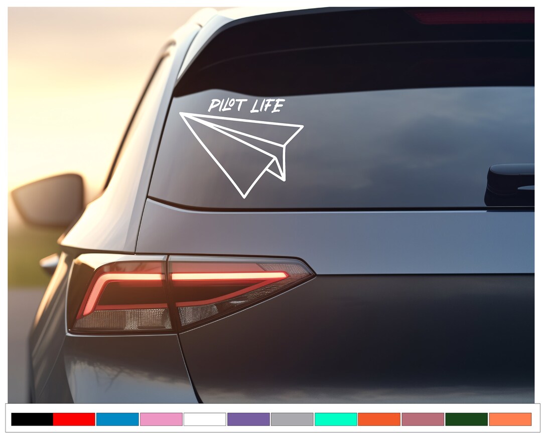 Pilot Life Paper Airplane Decal Paper Airplane Pilot Life - Etsy