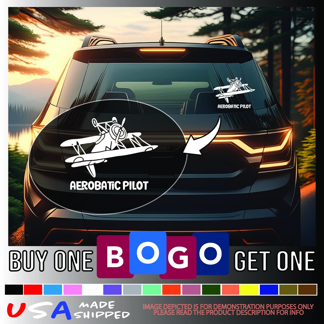 Aerobatic Pilot Decal | Airplane Decal | Airplane Pilot Decal | Gift ...