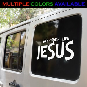 Christian Decal | Way Truth Life Decal | Christian Sticker | Jesus ...