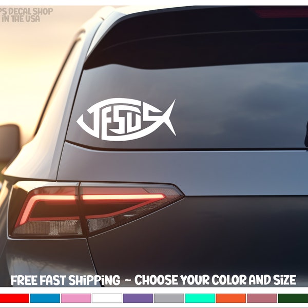 Jesus Fish Decal - Etsy