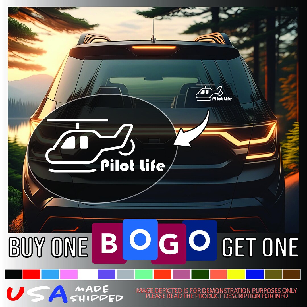 Helicopter Pilot Life Decal: Car Window Sticker - Etsy