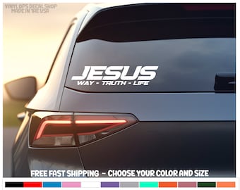 Jesus Cross Vinyl Decal - Etsy