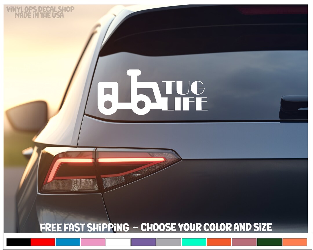 Tug Life Decal Airport Worker Line Technician Tug Decal - Etsy