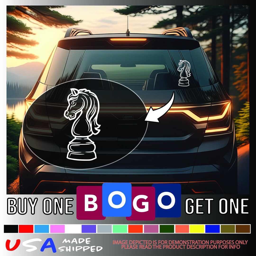 Chess Knight Decal: Custom Vinyl Car Decal - Etsy