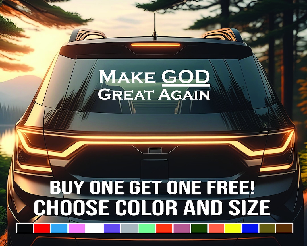 Make GOD Great Again Christian Decal Christian Decal MAGA Christian Car ...
