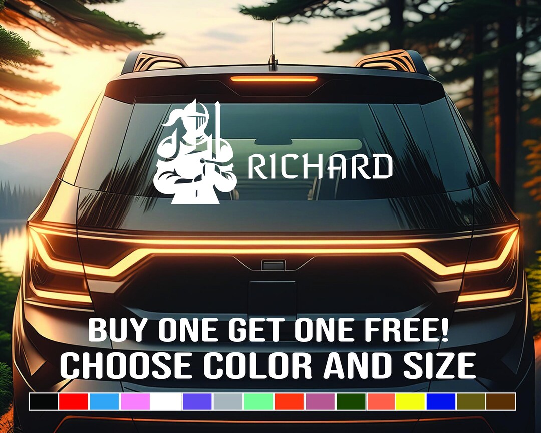 Custom Knight Decal | Templar Knight Custom Decal | Customized Name ...