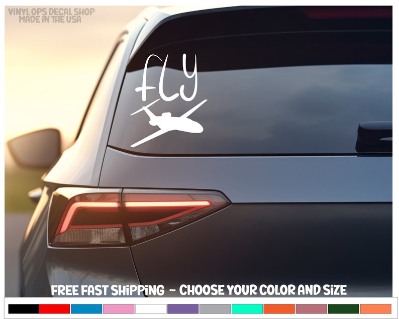 Fly Decal Pilot Decal Airplane Decal Gift for Pilot - Etsy