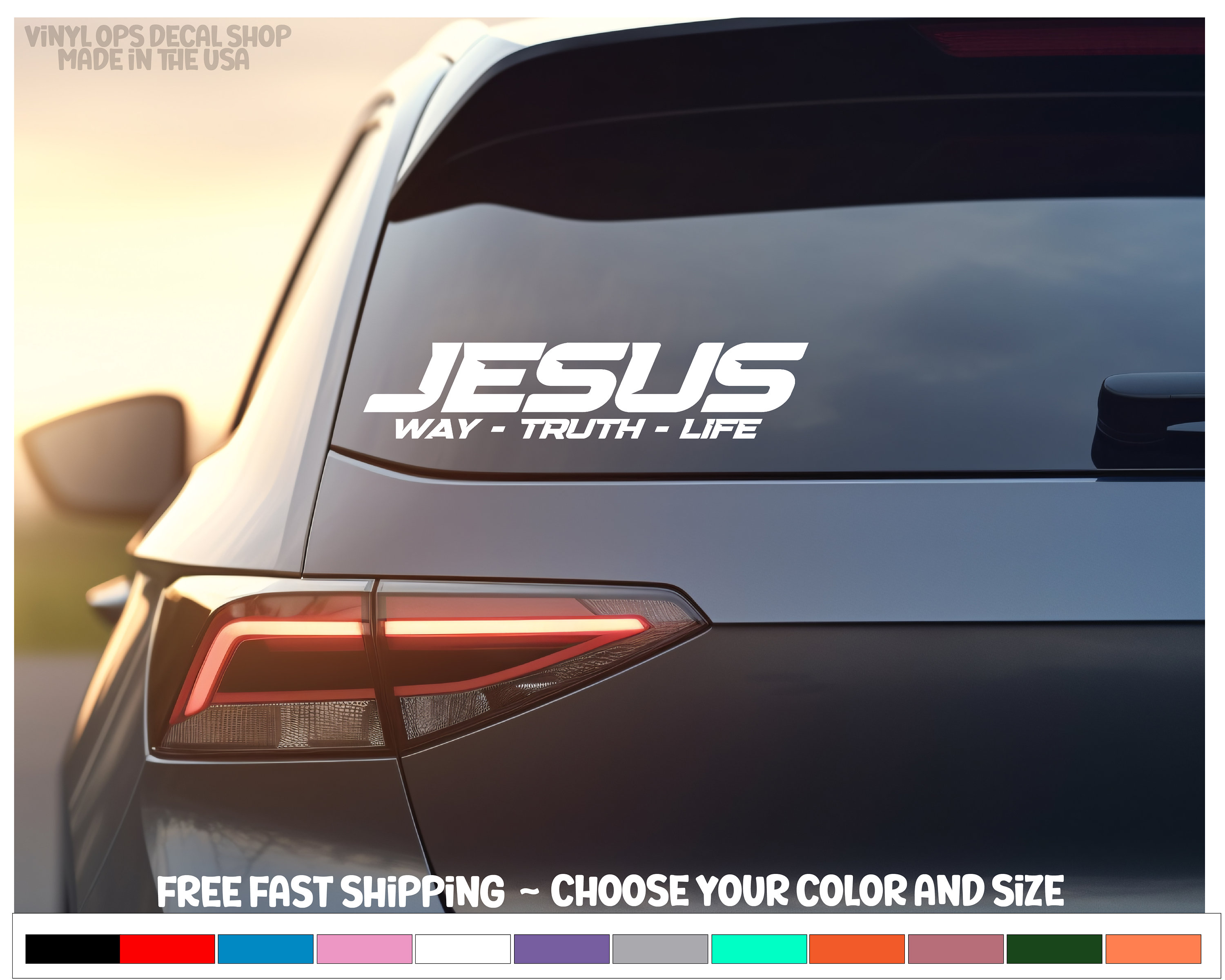 Christian Decal Way Truth Life Decal Christian Sticker - Etsy