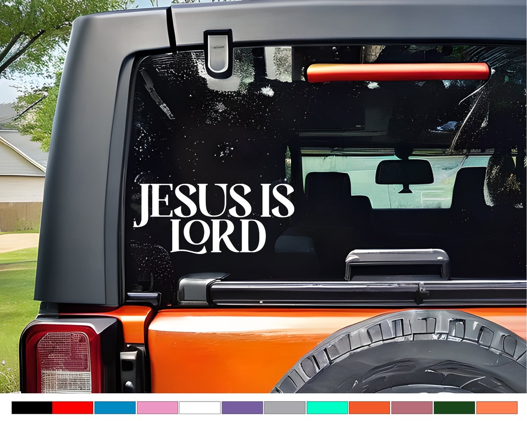 Christian Decal Jesus is Lord Decal Christian Sticker Jesus is - Etsy