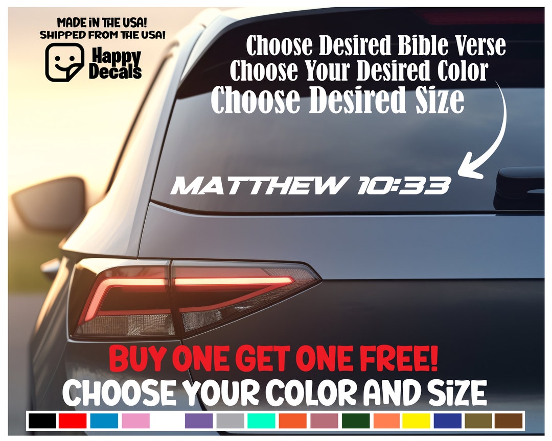 Custom Bible Verse Decal Customize Bible Verse Decal Scripture Decal ...