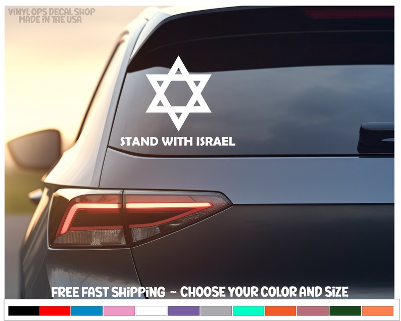 Israel Decal Stand With Israel Star of David Israel Car Decal Israel ...