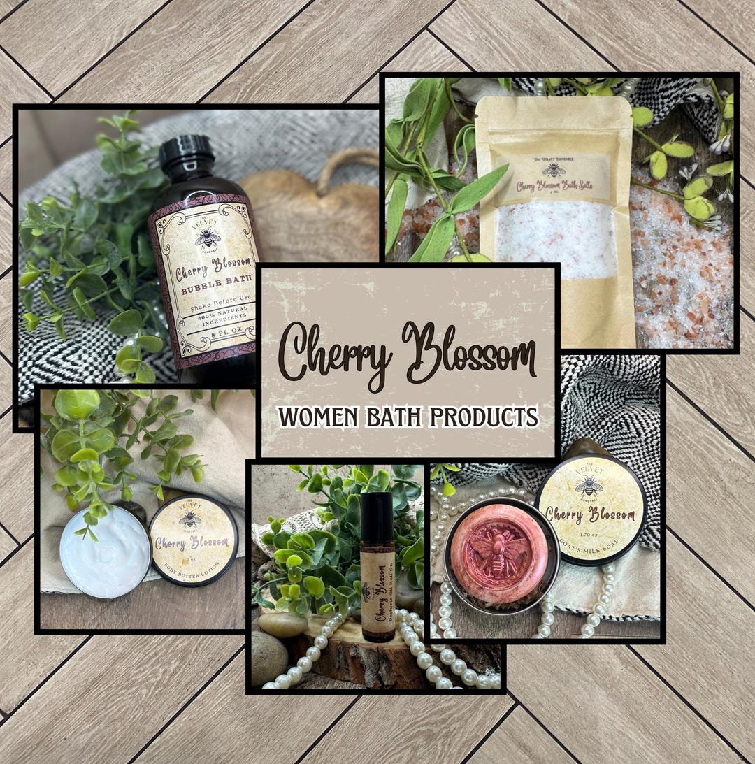 Cherry Blossom Bath Products, Cherry Blossom Essential Oil, Epsom Salt ...