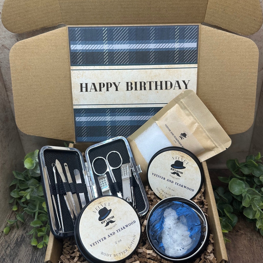 Men's Birthday Gift, Custom Gift Box, Charcoal Soap, Red Gift Box for ...