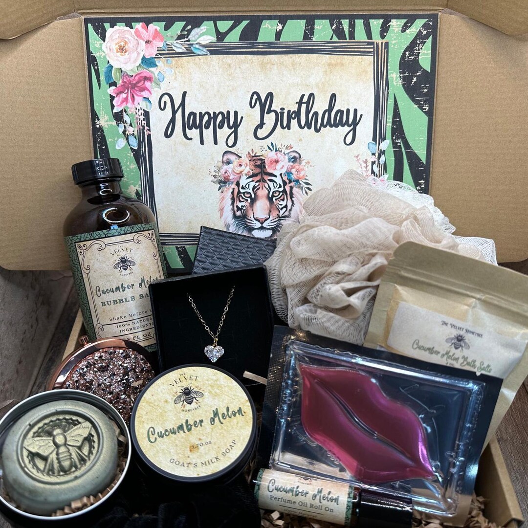 Cucumber Melon Gift Box, Gift Set, Gift for Her, Custom Spa Box ...